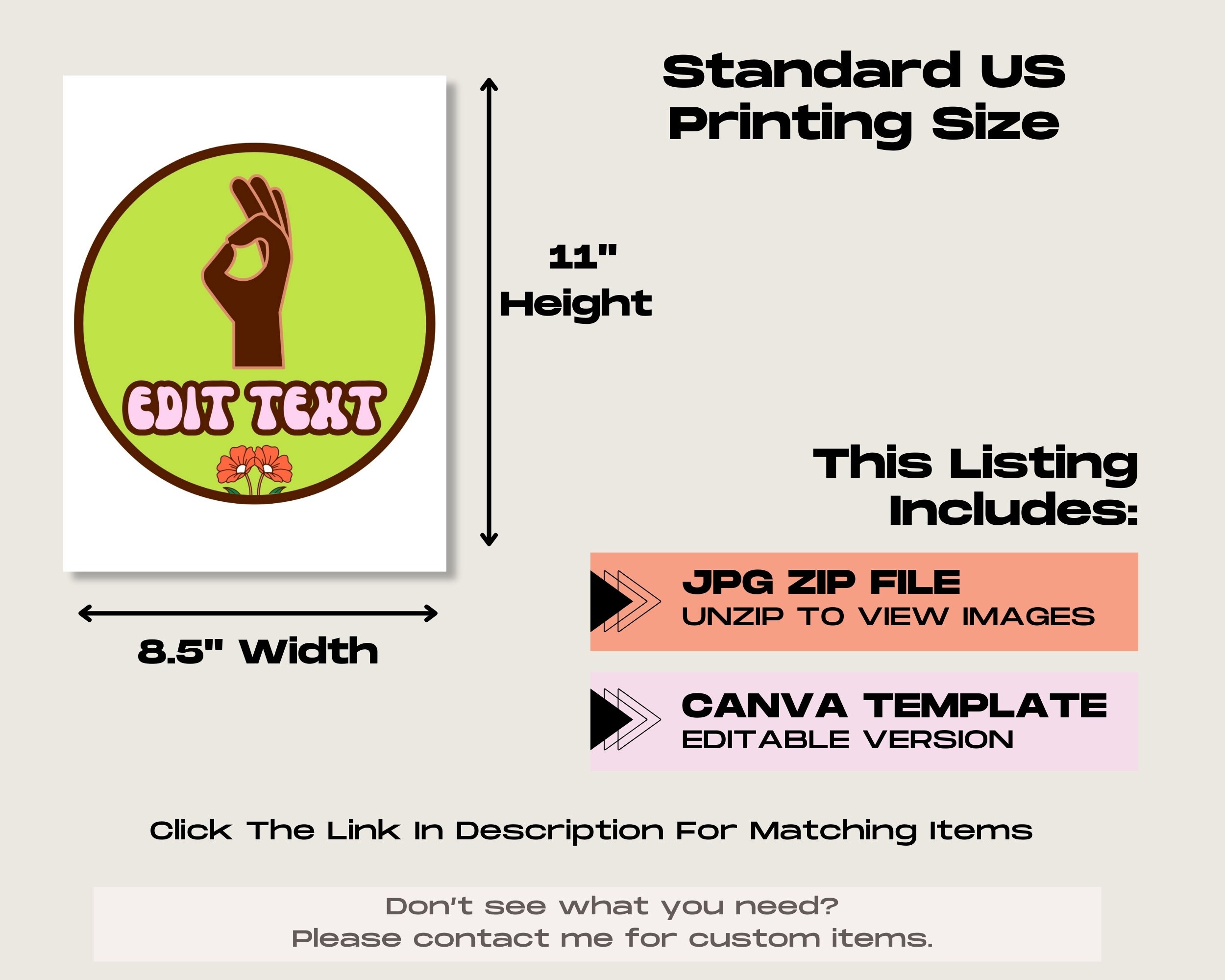 Hand Signal Signs, Printable & Editable Hand Signs, Classroom ...