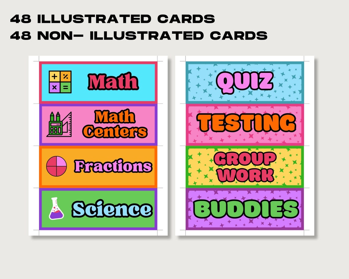 Classroom Schedule Display, Printable & Editable Class Schedule ...