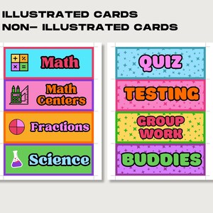 Classroom Schedule Display, Printable & Editable Class Schedule ...