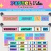 Editable Pastel Flip Calendar, Printable Classroom Hanging Calendar ...