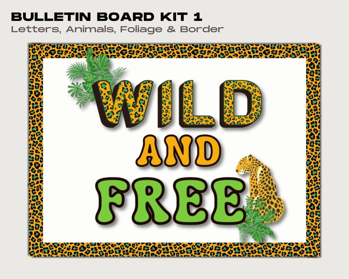 Jungle Bulletin Board Kit, Back to School Bulletin Board, Jungle ...