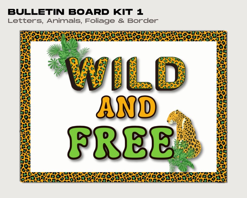 Jungle Bulletin Board Kit, Back to School Bulletin Board, Jungle ...