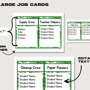 Jungle Classroom Jobs Display: Editable Printable (canva Template) - Etsy