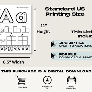 Alphabet Worksheets Bundle, Kindergarten A-Z Letter Printable, ABC ...