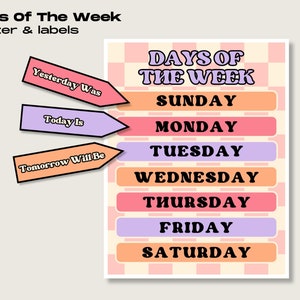 Retro Calendar Bundle, Editable Complete Calendar, Weather Station ...