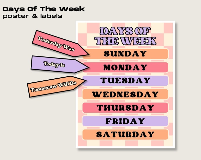 Retro Calendar Bundle, Editable Complete Calendar, Weather Station ...