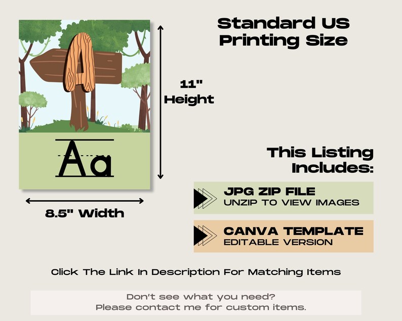 Adventure Alphabet, Printable & Editable A-Z Posters, Camping Animals ...