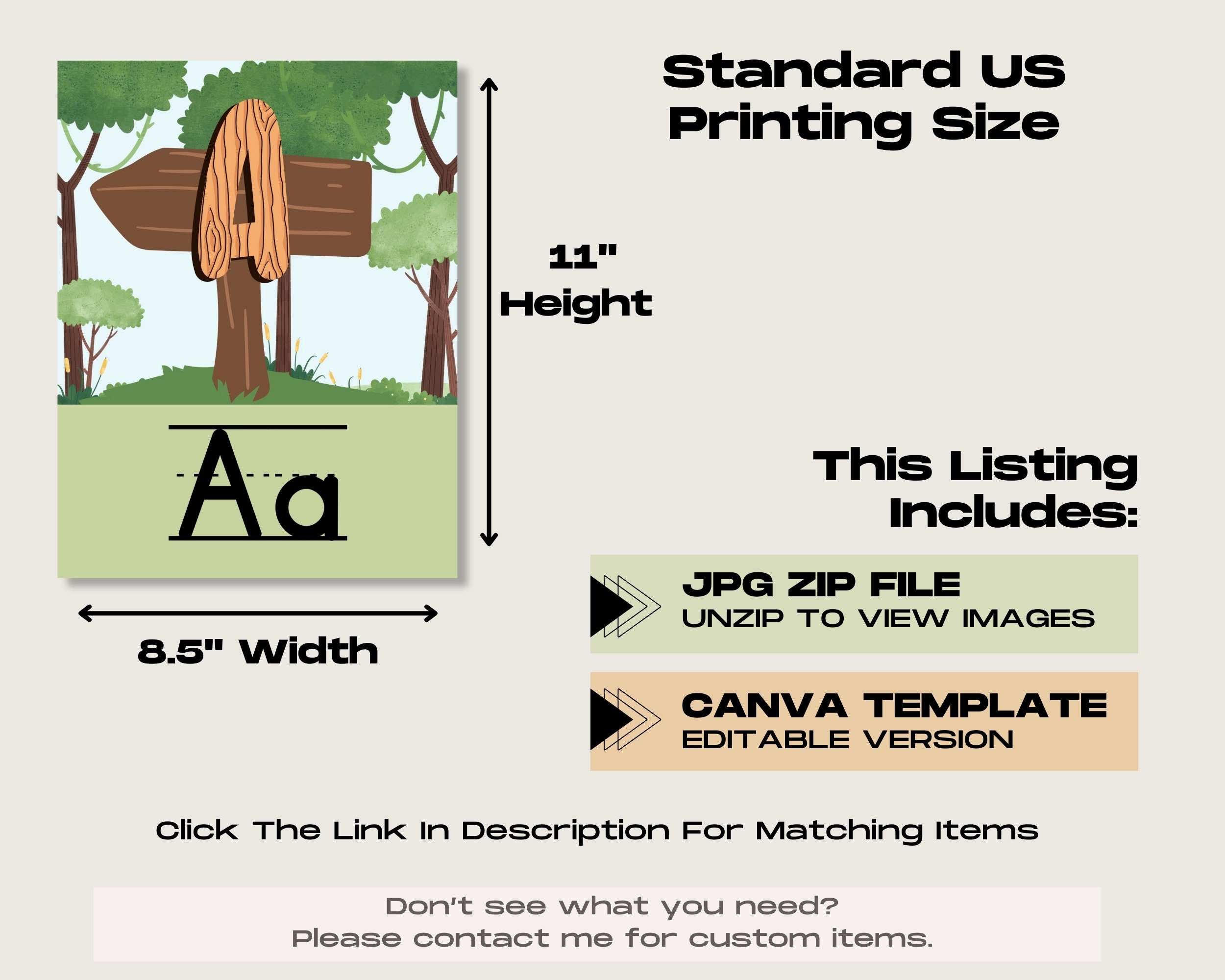 Adventure Alphabet, Printable & Editable A-Z Posters, Camping Animals ...