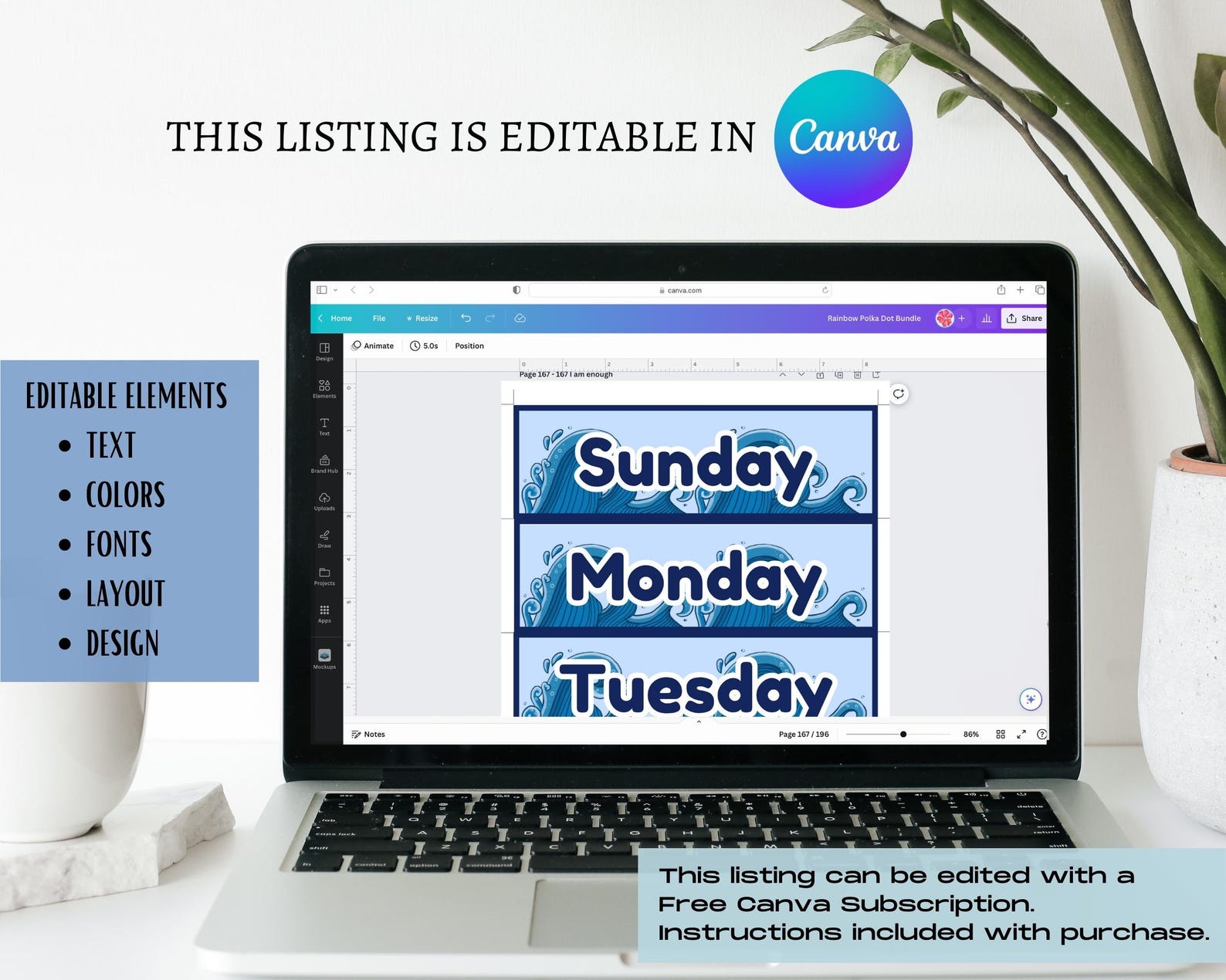 Ocean Theme Flip Calendar, Printable & Editable Flip Calendar ...