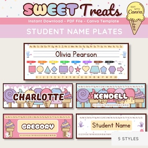 Classroom Student Name Plates, Printable & Editable Desk Labels for ...