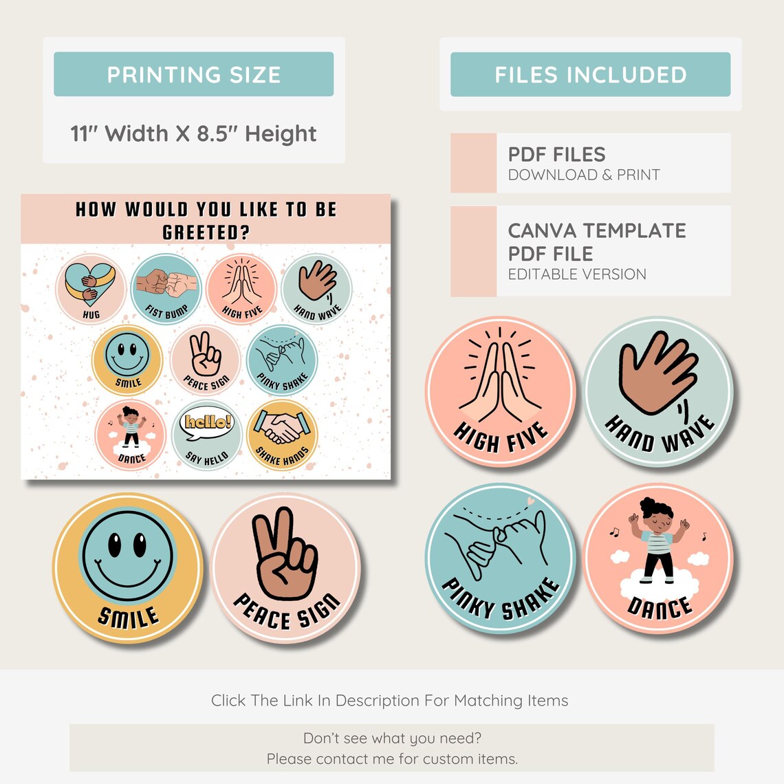 Modern Classroom Greetings Sign: Editable Student Choices (canva ...