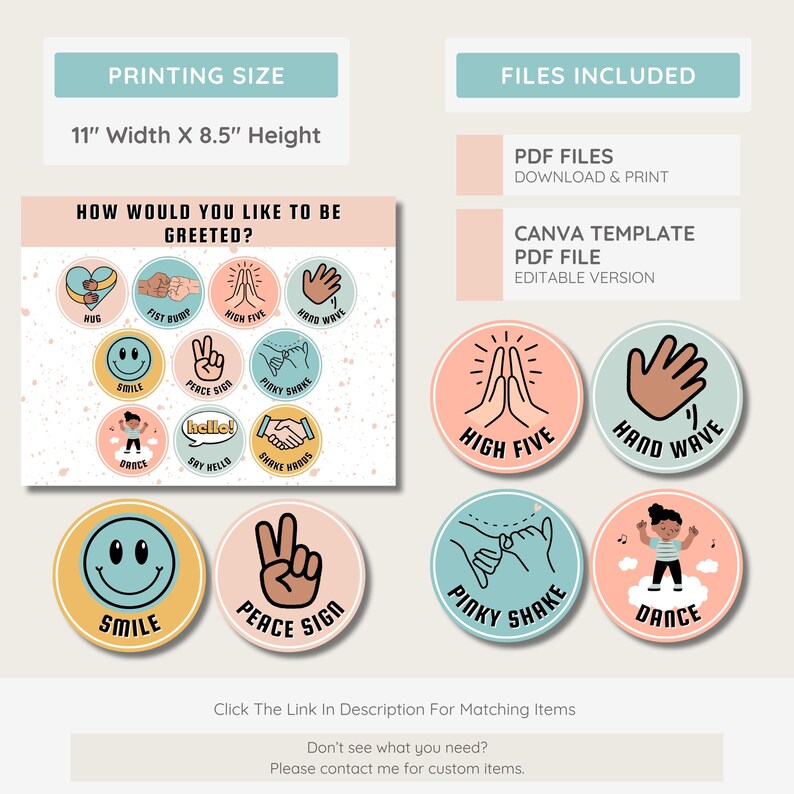 Modern Classroom Greetings Sign: Editable Student Choices (canva ...