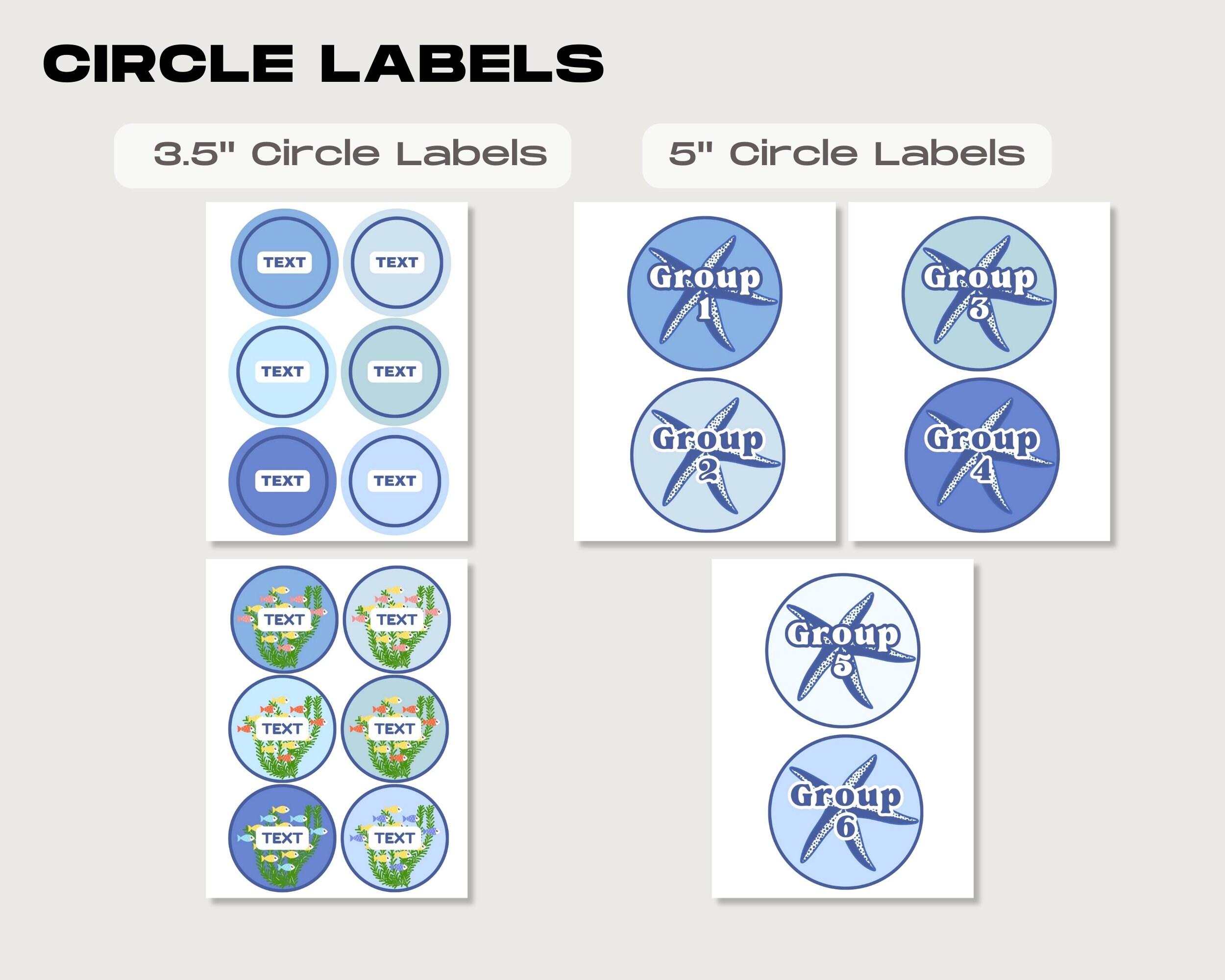 Ocean Theme Classroom Storage Labels, Printable & Editable Teacher ...