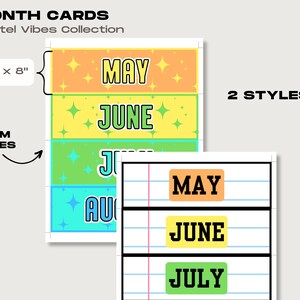 Editable Pastel Flip Calendar, Printable Classroom Hanging Calendar ...
