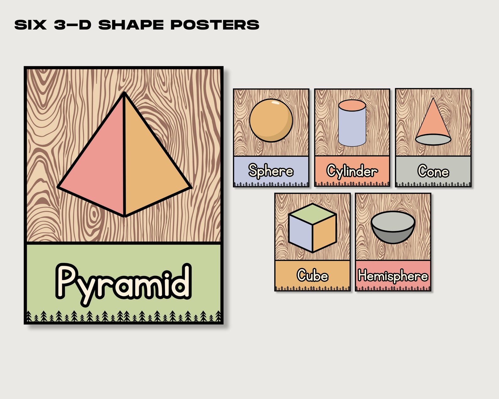 Adventure Shape Posters, Printable & Editable 2-D 3-D Shapes, Shapes ...