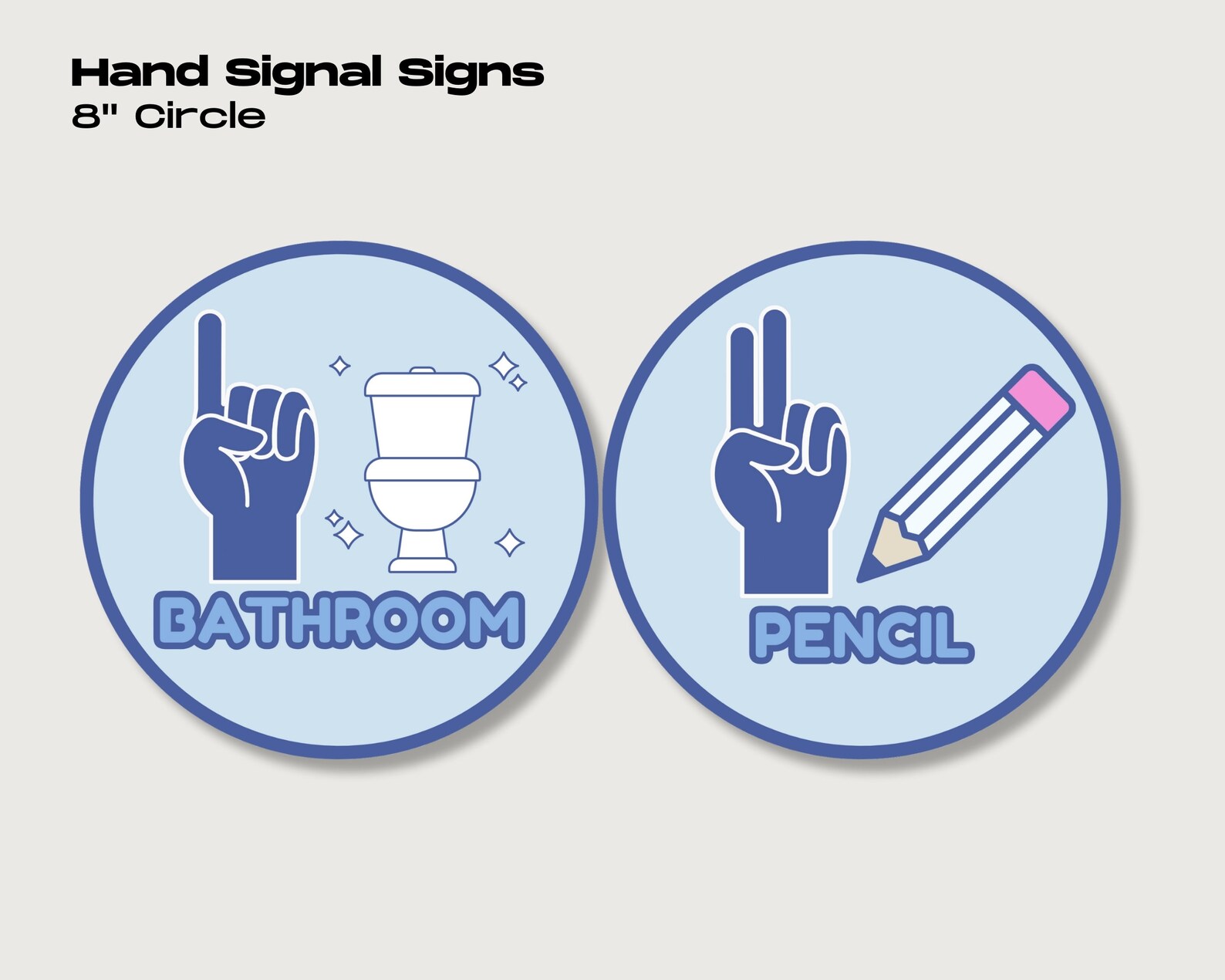 Ocean Theme Hand Signals, Printable & Editable Classroom Hand Signal ...