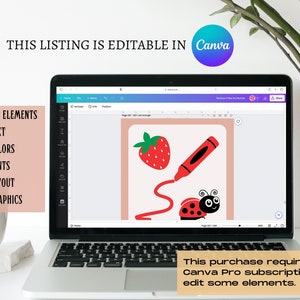 Set of 12 Color Posters, Editable Teacher Printable, Pre-k Preschool ...