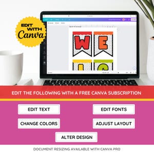 Rainbow Classroom Welcome Display: Editable Teacher Door Decor (canva ...