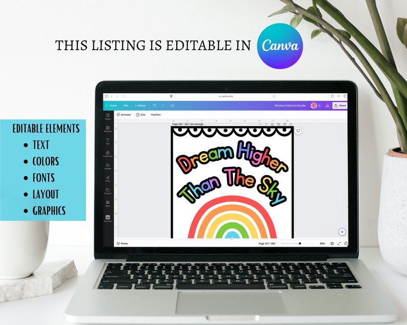 Bright Rainbow Growth Mindset Printable Posters, Editable Kids ...