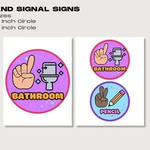 Hand Signal Classroom Signs, Printable & Editable Hand Signal Posters ...