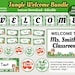Jungle Welcome Bundle, Welcome Banner & Labels, Editable Teacher ...