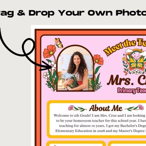 Meet the Teacher, Printable & Editable Classroom Newsletter, Retro ...