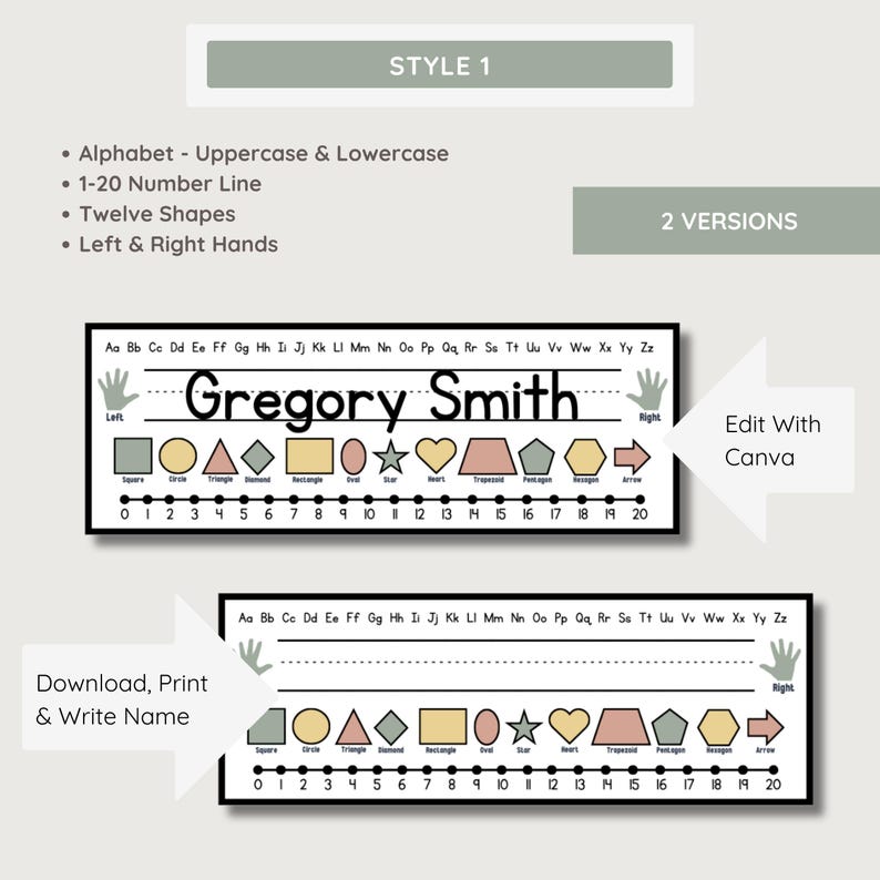 Boho Daisy Student Name Tags: Editable Classroom Decor (canva Template ...