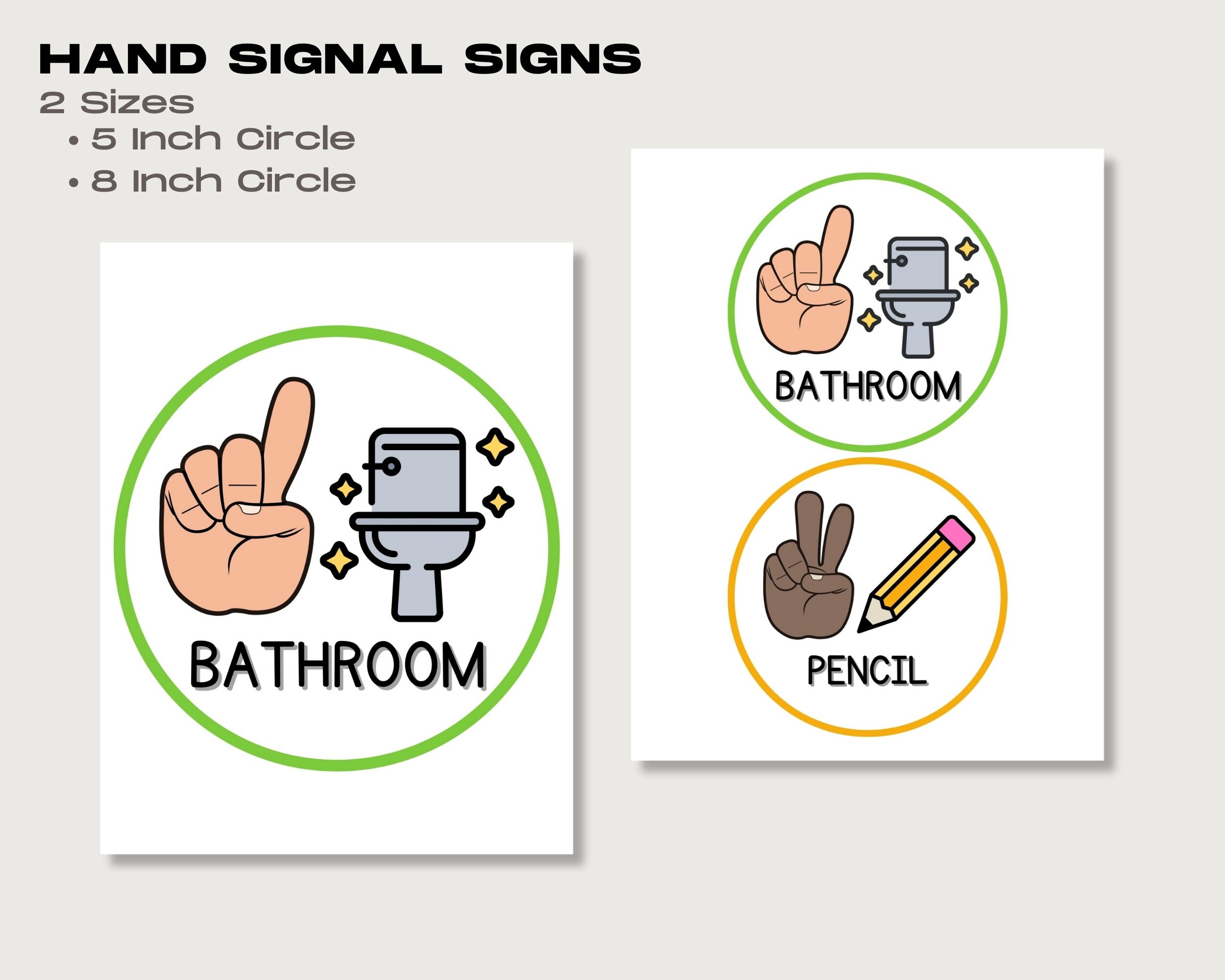 Jungle Classroom Hand Signals: Editable Printable Decor (canva Template ...
