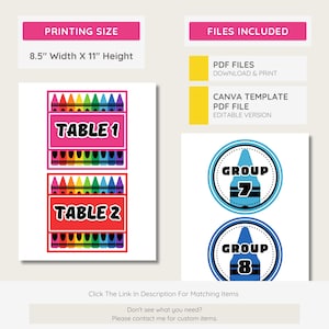 Rainbow Crayon Storage Labels, Editable Classroom Organization Tags ...