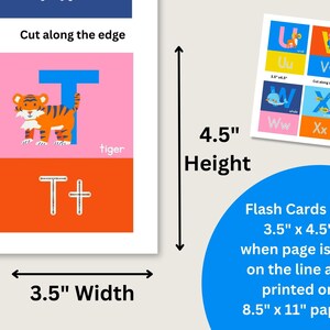 Pre-k Toddler Animal Alphabet Flash Cards, 26 Bright Animal Alphabet ...