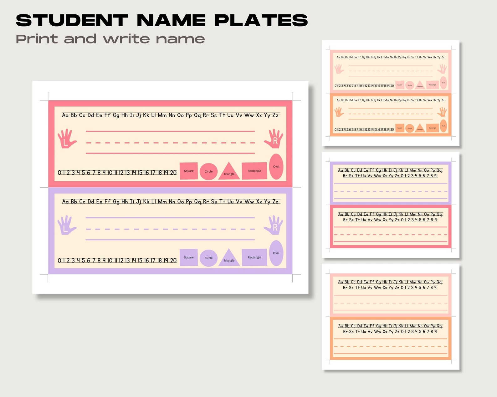 Retro Student Name Plates, Printable & Editable Classroom Name Tags ...