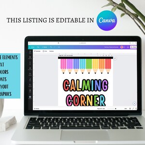 Bright Rainbow Calming Corner Printable Posters, Editable Teacher ...