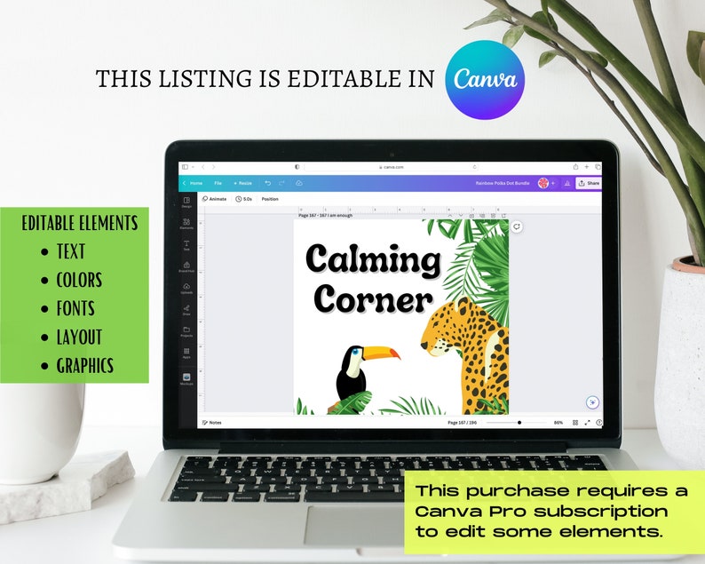Jungle Calming Corner Posters: Breathing Techniques, Growth Mindset ...