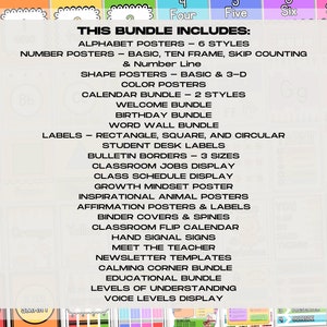 Bright Rainbow Classroom Decor Bundle: Editable Teacher Printables ...