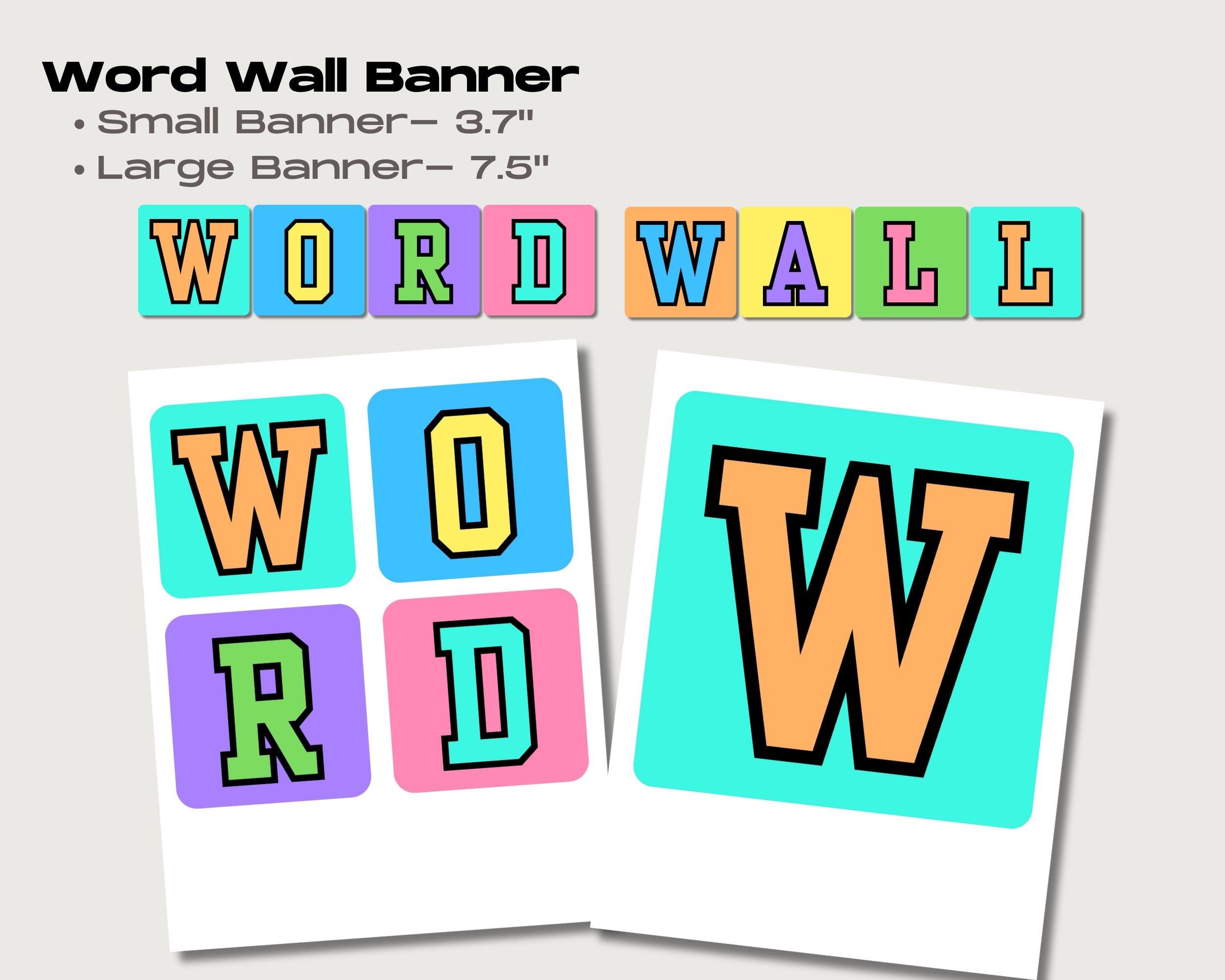 Editable Pastel Word Wall Bundle, Printable Classroom Sight Word ...