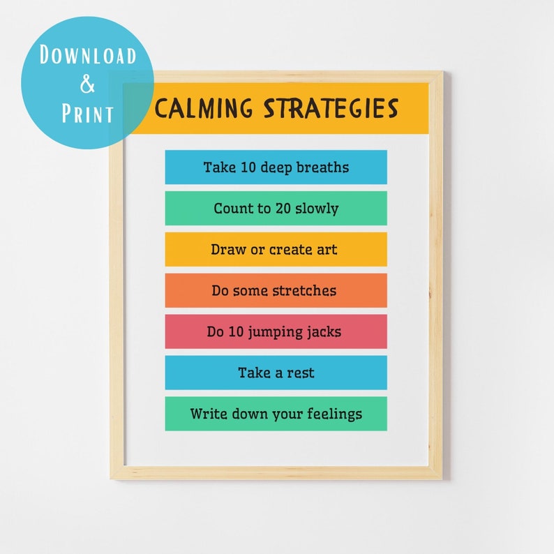 32 Calming Corner Posters, School Counseling Signs Posters ...