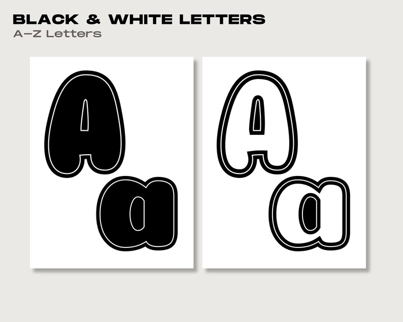 Rainbow Bubble Letters: A-Z Printable Classroom Decor (canva Template ...