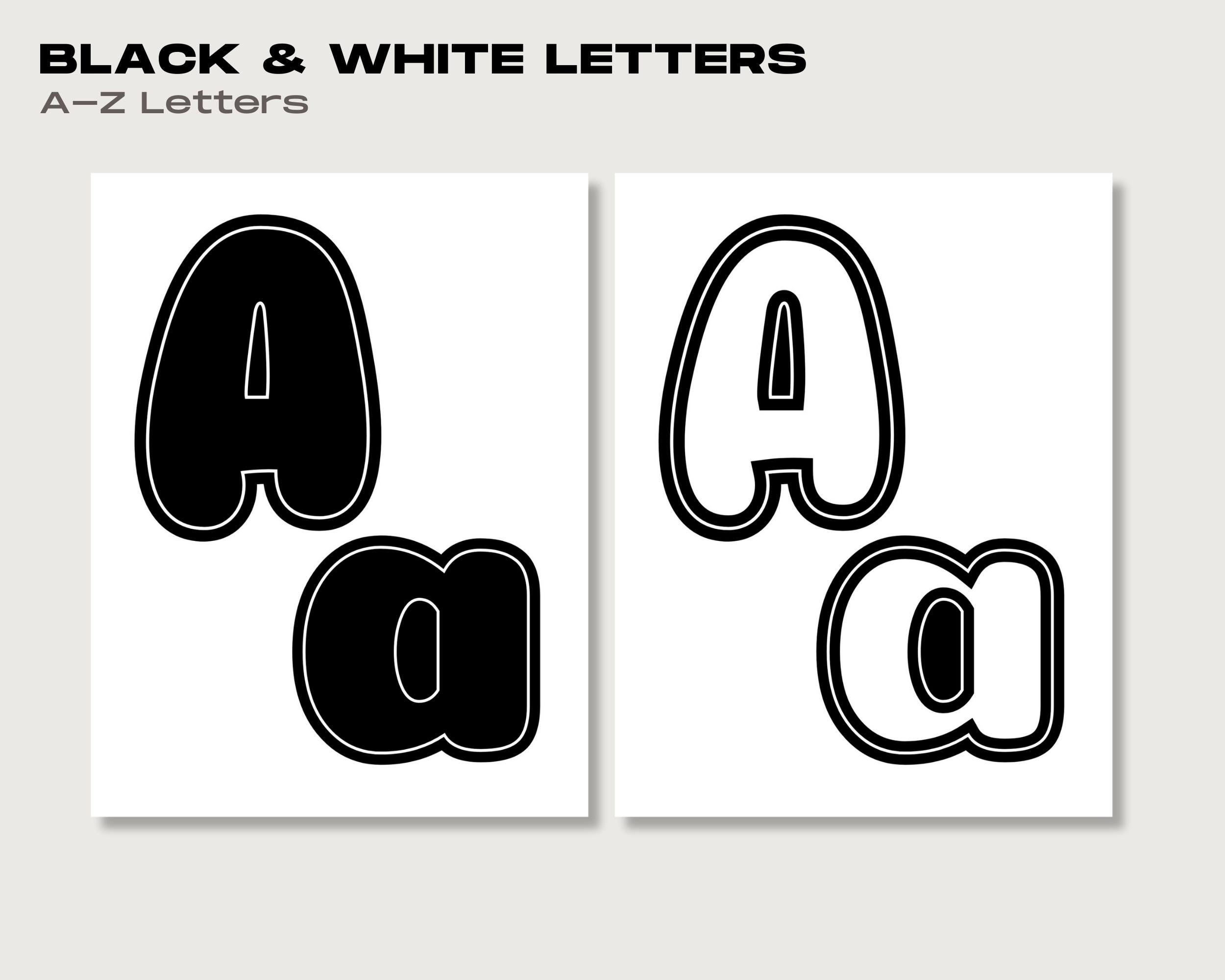 Rainbow Bubble Letters: A-Z Printable Classroom Decor (canva Template ...