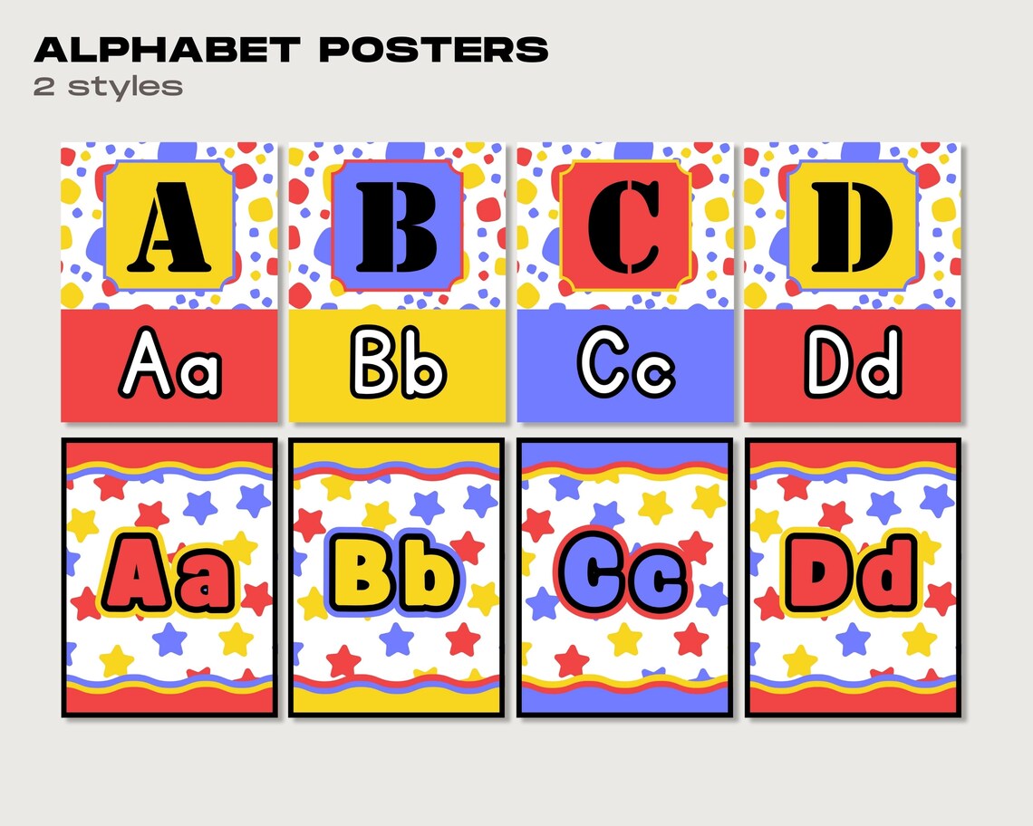 Primary Hues Learning Bundle, Printable & Editable Classroom Decor ...