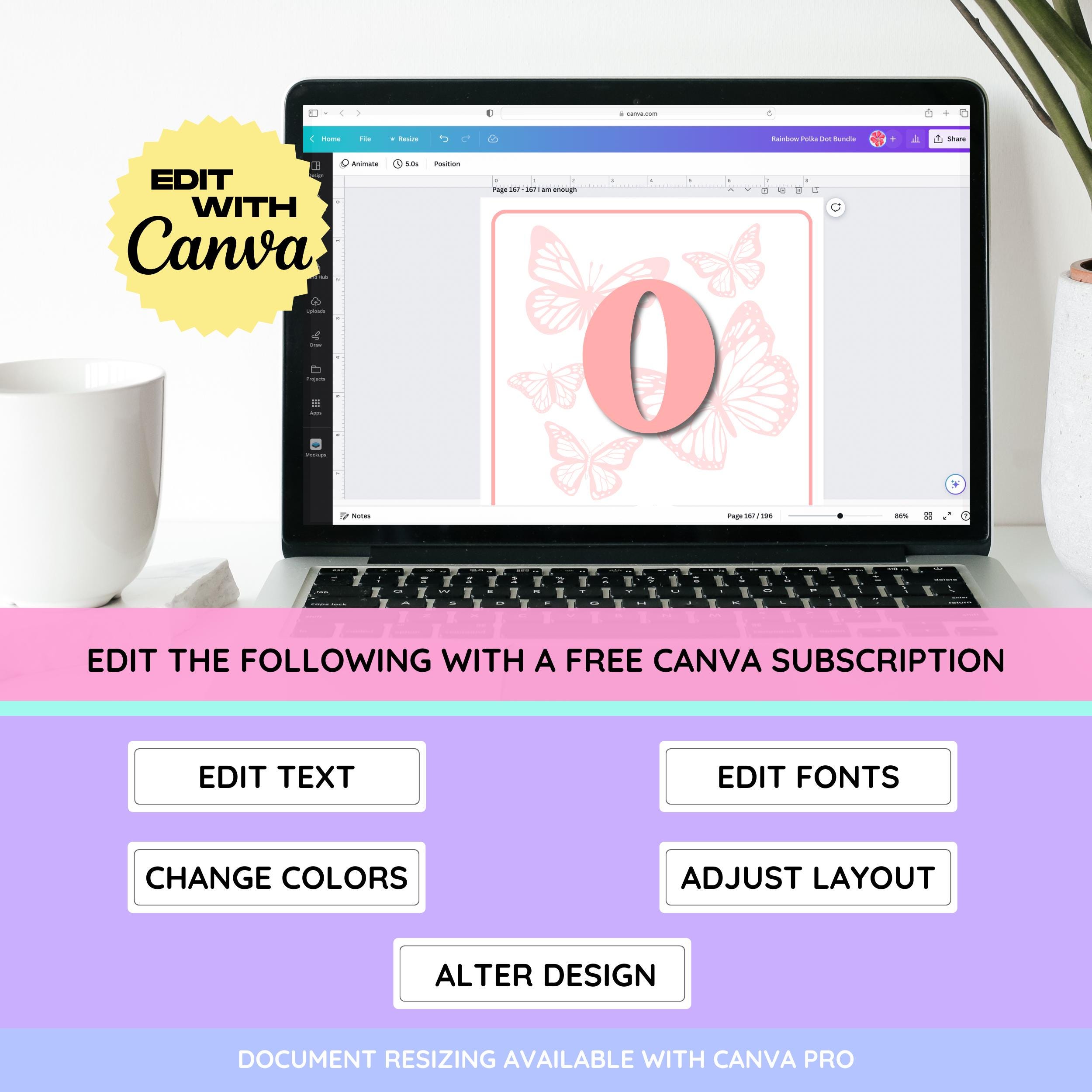 Pastel Butterfly Number Posters, 0-20 Ten Frame Printable & Editable ...