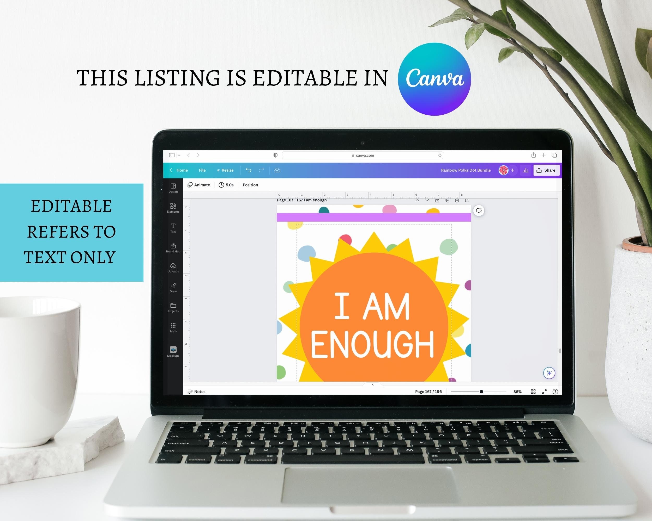 Rainbow Polka Dot Classroom Decor Bundle, Editable Classroom Bundle ...