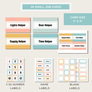 Calm Modern Classroom Jobs Display, Printable & Editable Student ...