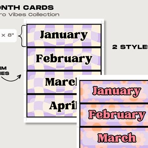 Retro Flip Calendar Printable, Editable Classroom Flip Calendar ...