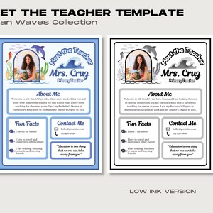 Ocean Theme Meet the Teacher and Classroom Newsletter, Printable ...