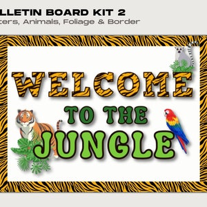 Jungle Bulletin Board Kit, Back to School Bulletin Board, Jungle ...