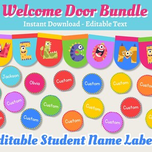 Rainbow Polka Dot Classroom Decor Bundle, Editable Classroom Bundle ...