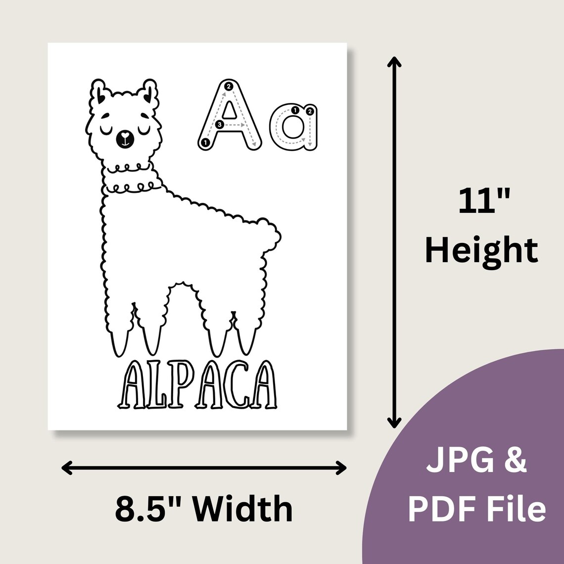 Animal Alphabet A-Z Coloring Pages, Pre-k Alphabet Coloring Pages ...