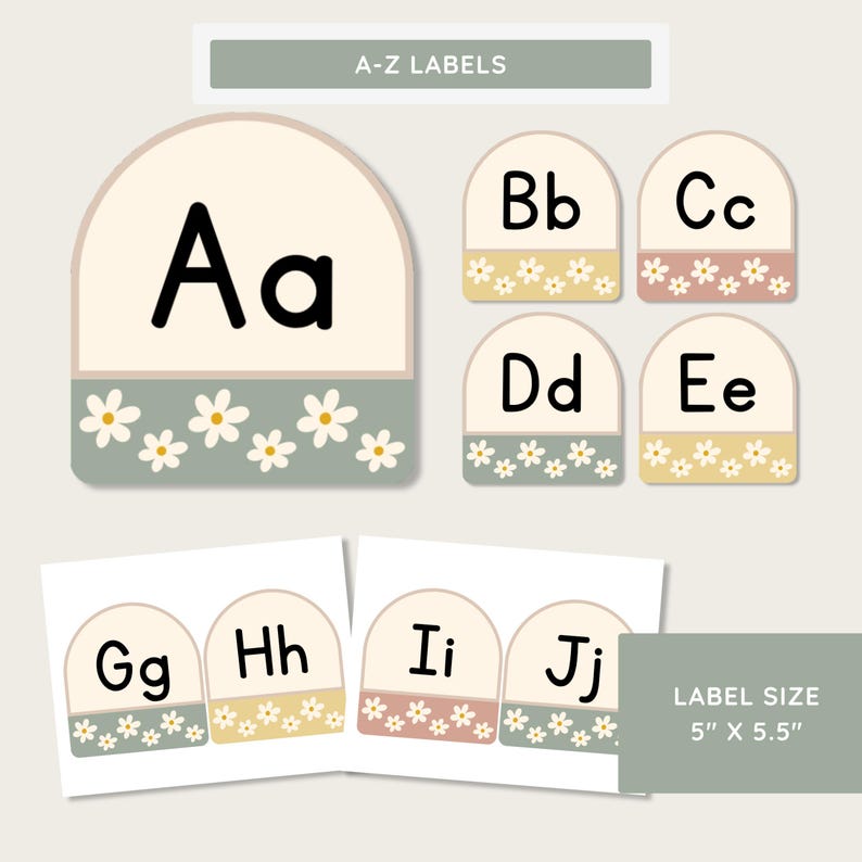 Boho Modern Word Wall, Printable Calming Word Wall Display, Editable ...