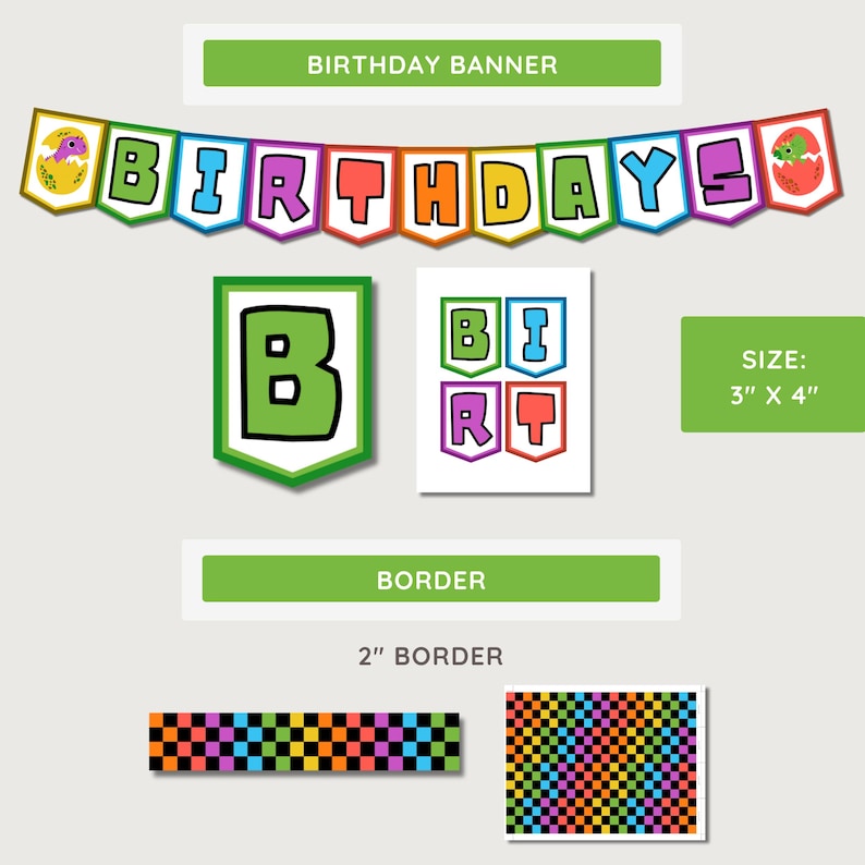 Dinosaur Birthday Bulletin Board Kit: Dino Egg Classroom Decor (canva ...