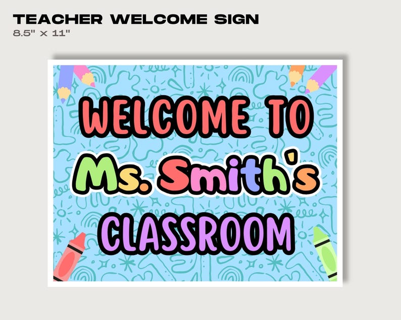 Editable Classroom Welcome Bulletin Board Kit (digital Download) - Etsy